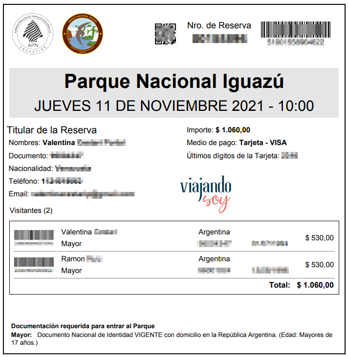 ¿Qué incluye la entrada al Parque Nacional Iguazú? | Encanto Web